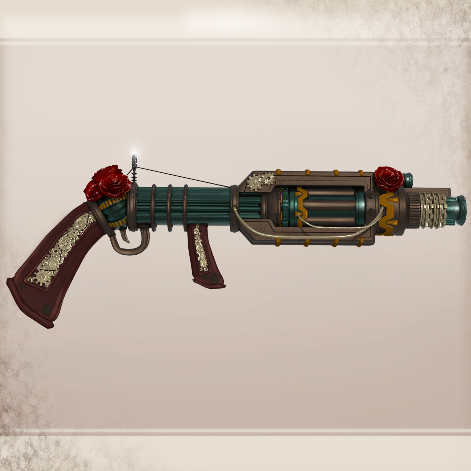 ArtStation - Rifle "Bullets and Roses"