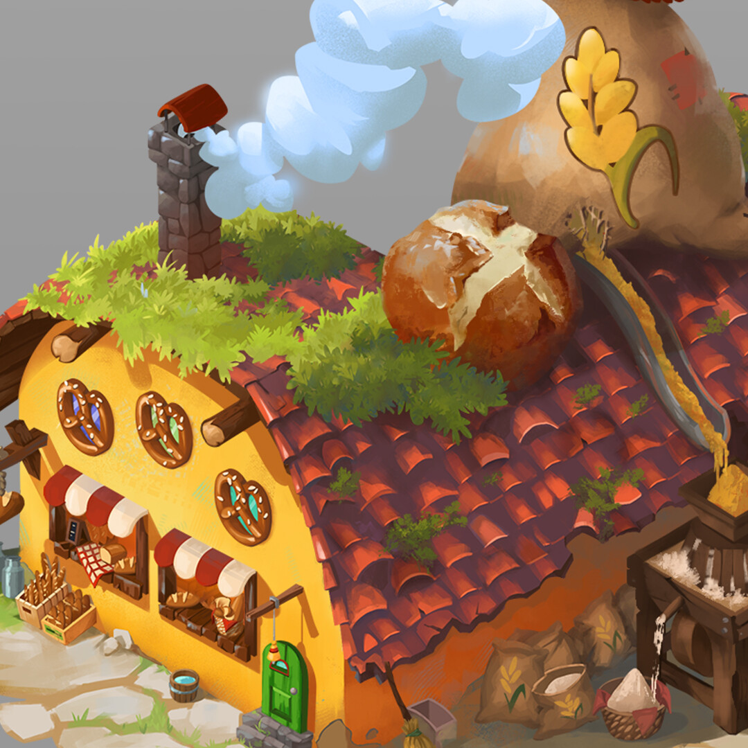 ArtStation - Fantasy Baker's Hut