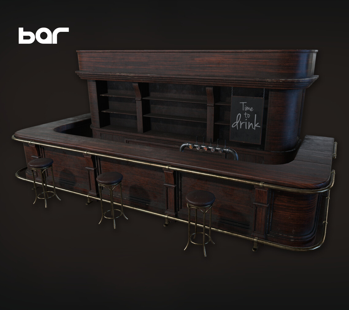 ArtStation - Bar Low Poly