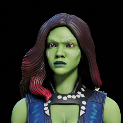 ArtStation - Gamora 3D print model fan art