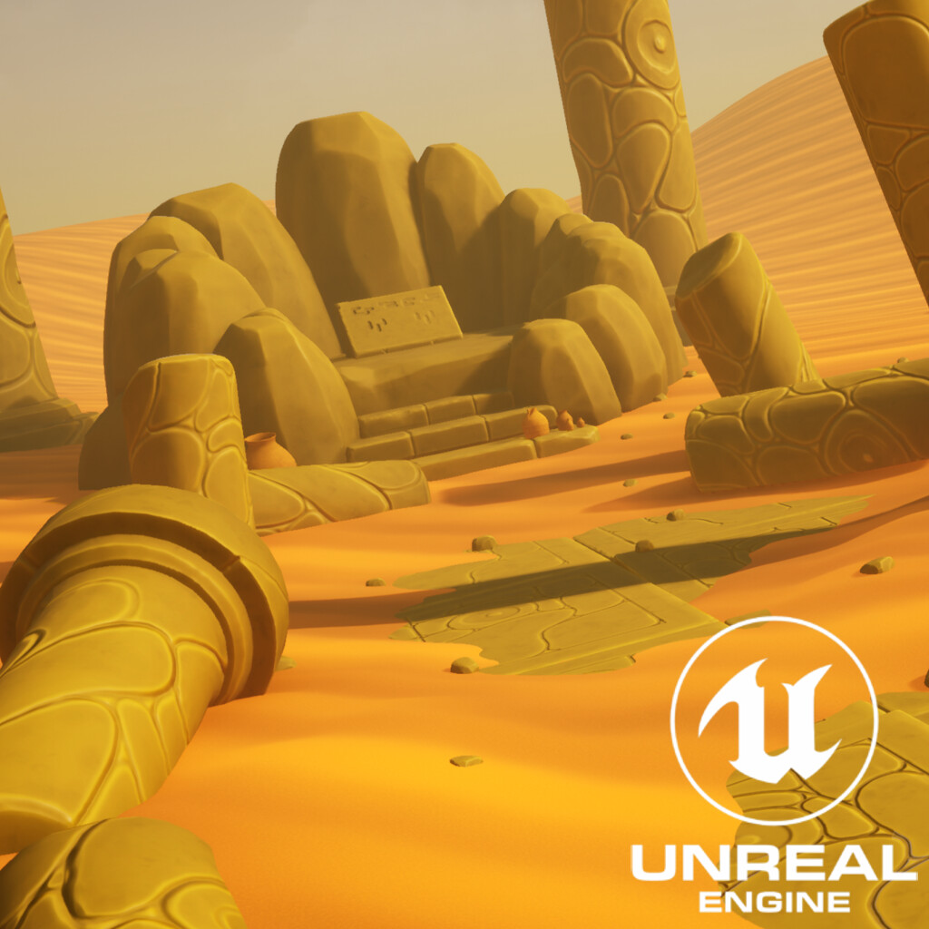 ArtStation - Stylized Desert scene UE4