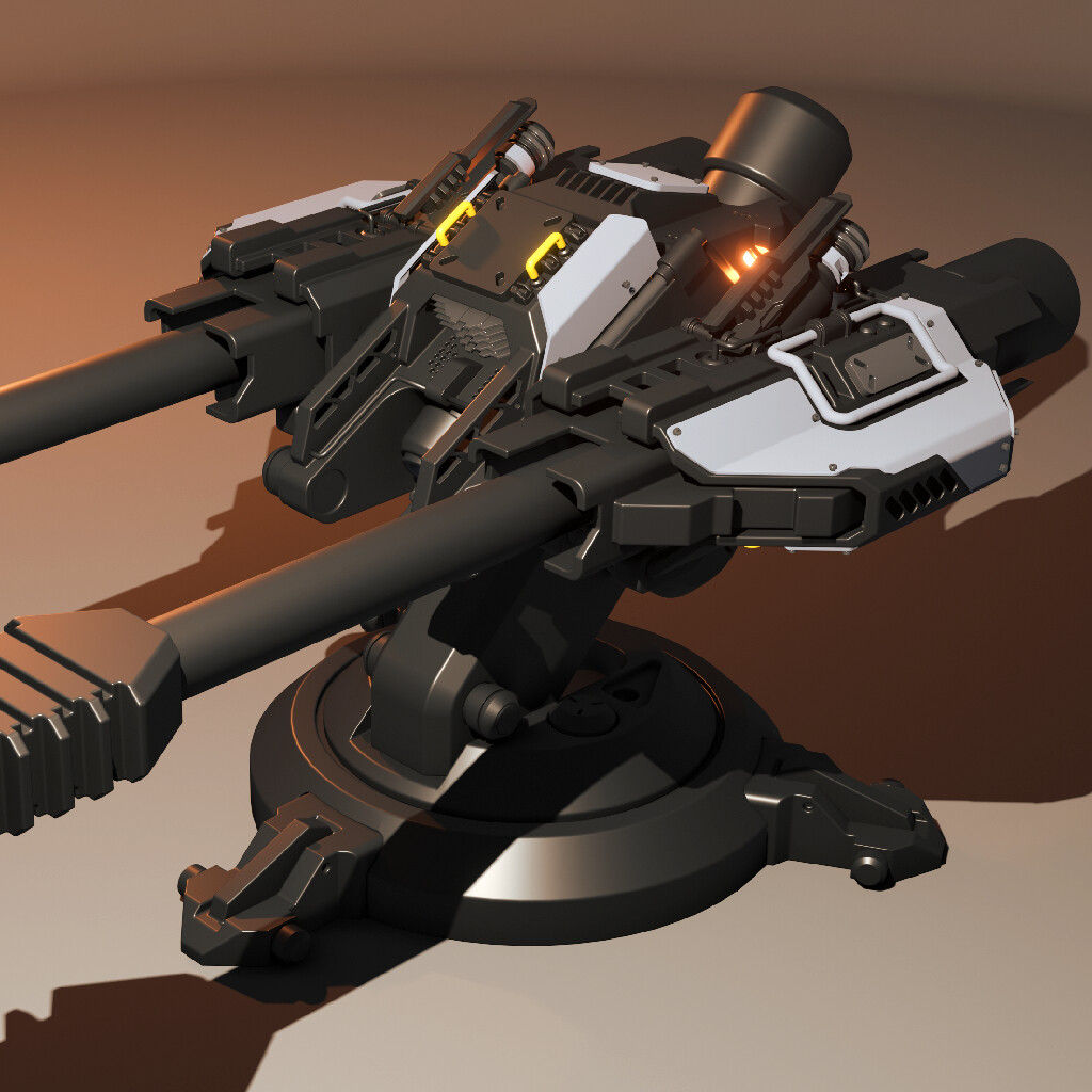 ArtStation - Railgun Turret