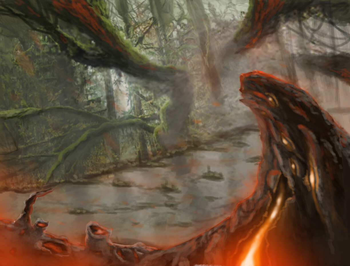 ArtStation - Swamp Land Card Fan Art