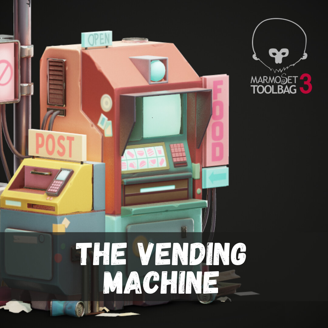 ArtStation - Stylized SciFi Vending Machine - Reltime prop