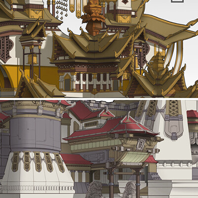 ArtStation - Ancient building line design