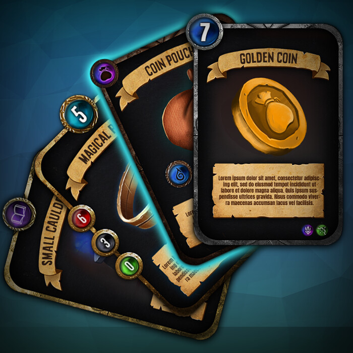 ArtStation - Cards Game GUI - Cards Design
