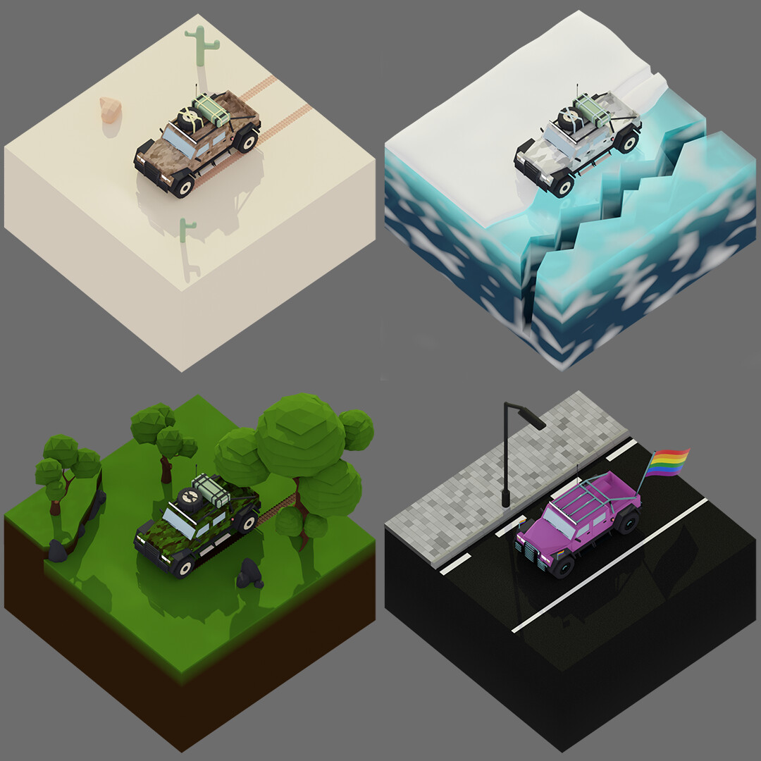 ArtStation - Low poly Truck