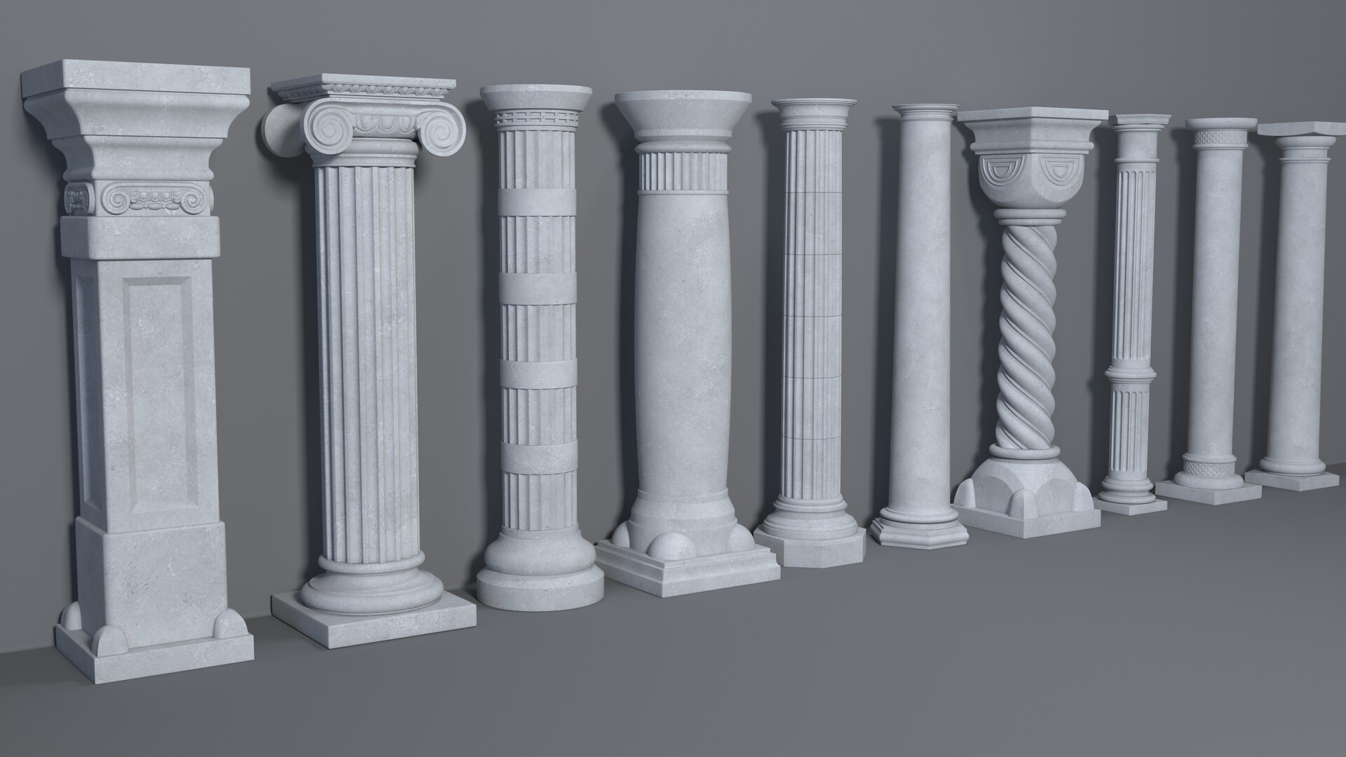 ArtStation - Columns Collection -2 - 10 pieces