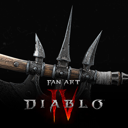 ArtStation - Barbarian Axe (Diablo IV fan art)
