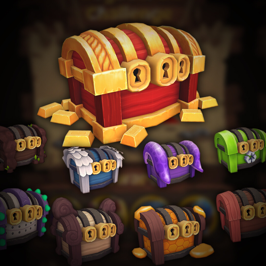 ArtStation - 3D Chests for Pet Paradise