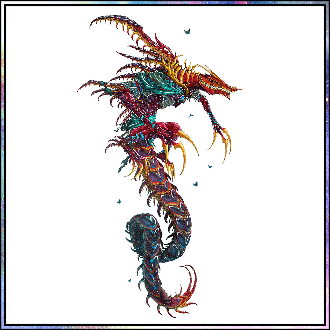 ArtStation - Centipedal Dragon - 2018