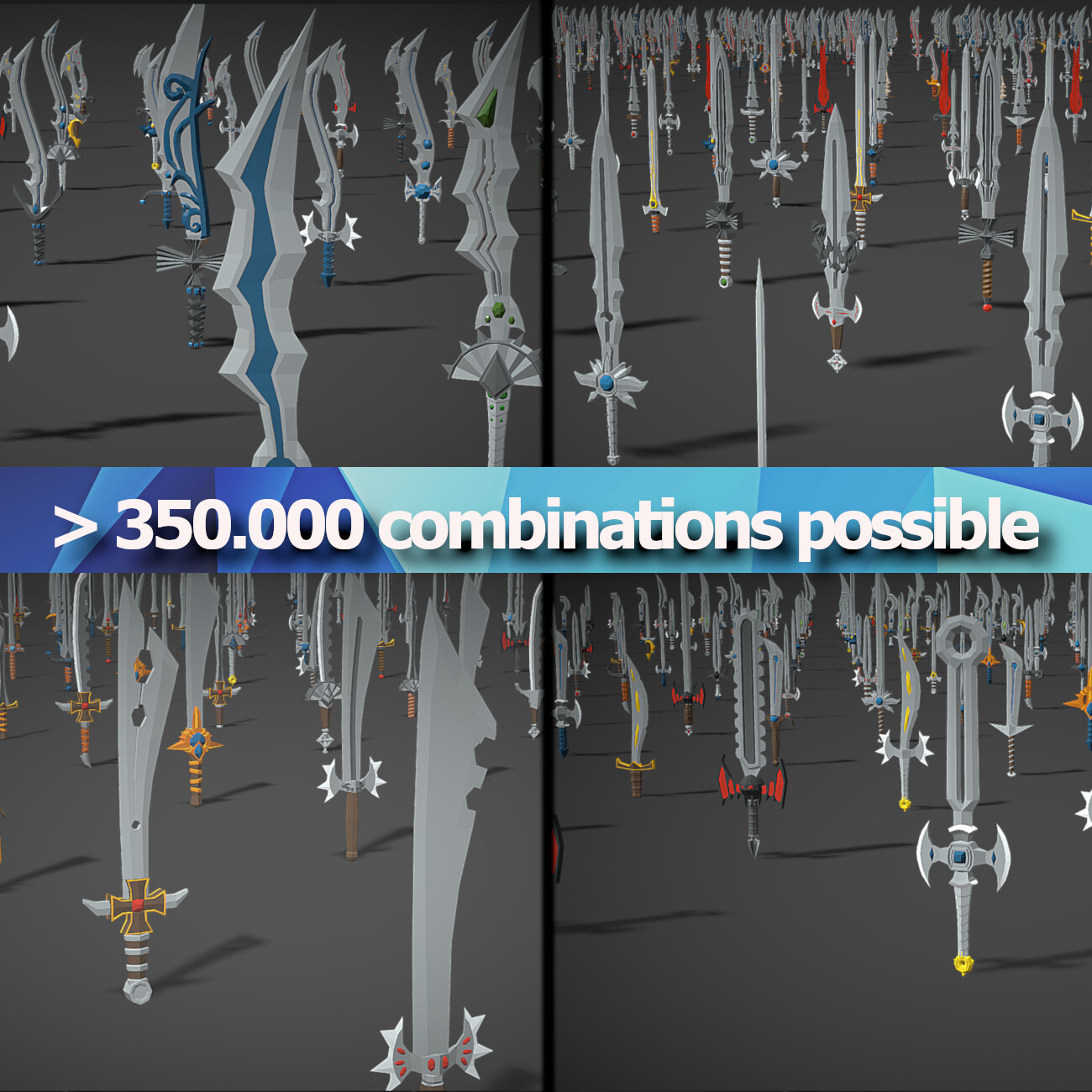 ArtStation - Modular Swords Mega Pack - 1200 Swords and 220 Sword ...