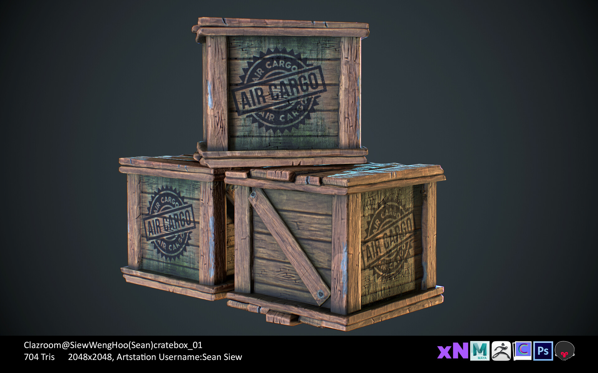 ArtStation - Wood Crate Box
