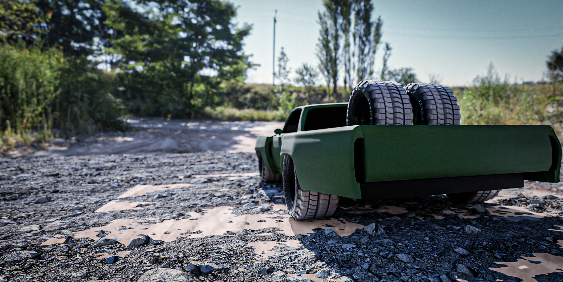 ArtStation - 1970 Ford Ranchero Prerunner Concept WIP