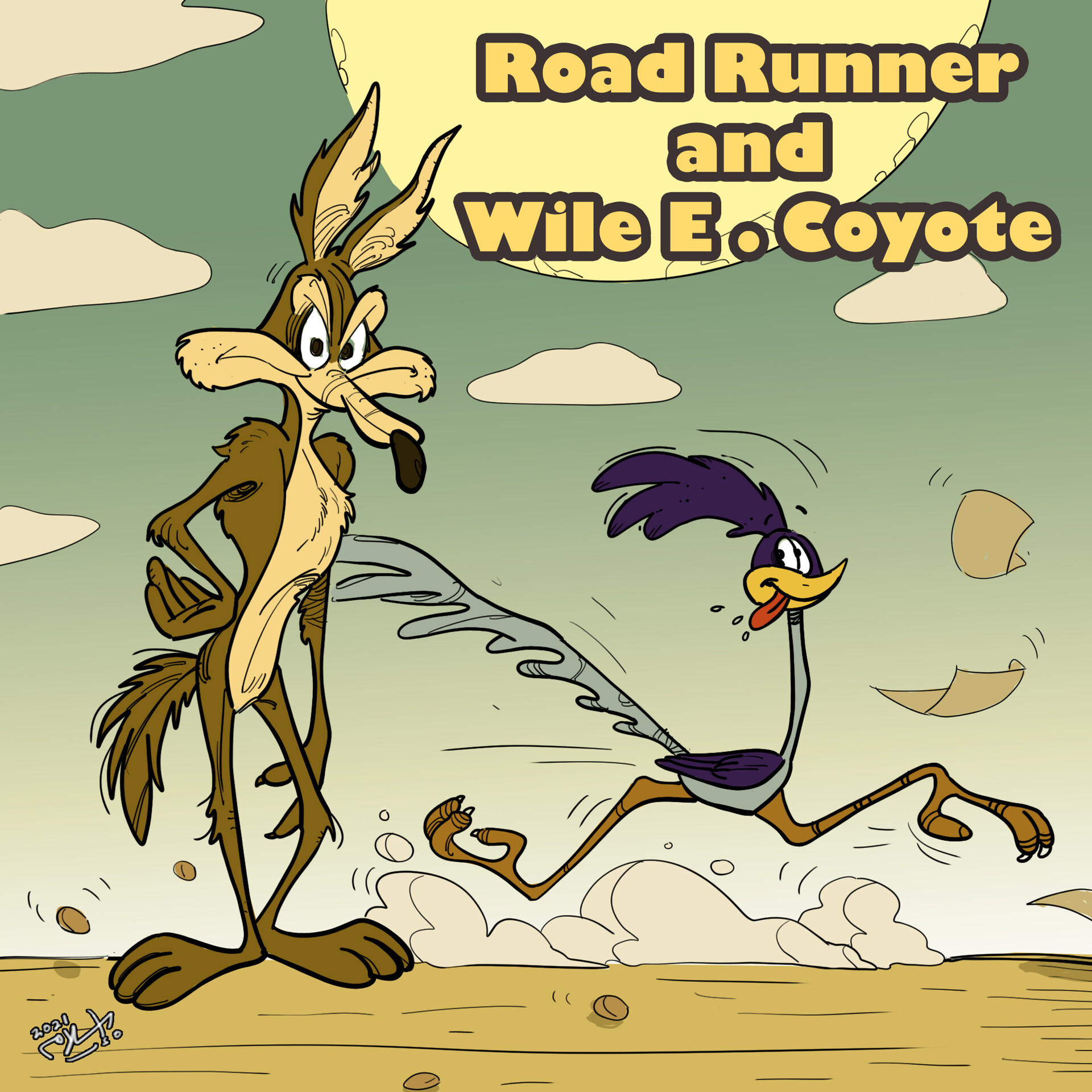 ArtStation - Road runner and Wile E Coyote