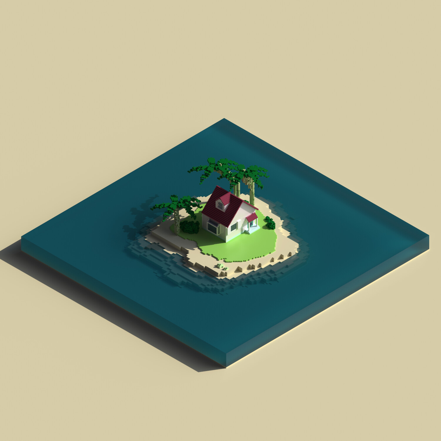 ArtStation - The Kame house. Dragon ball