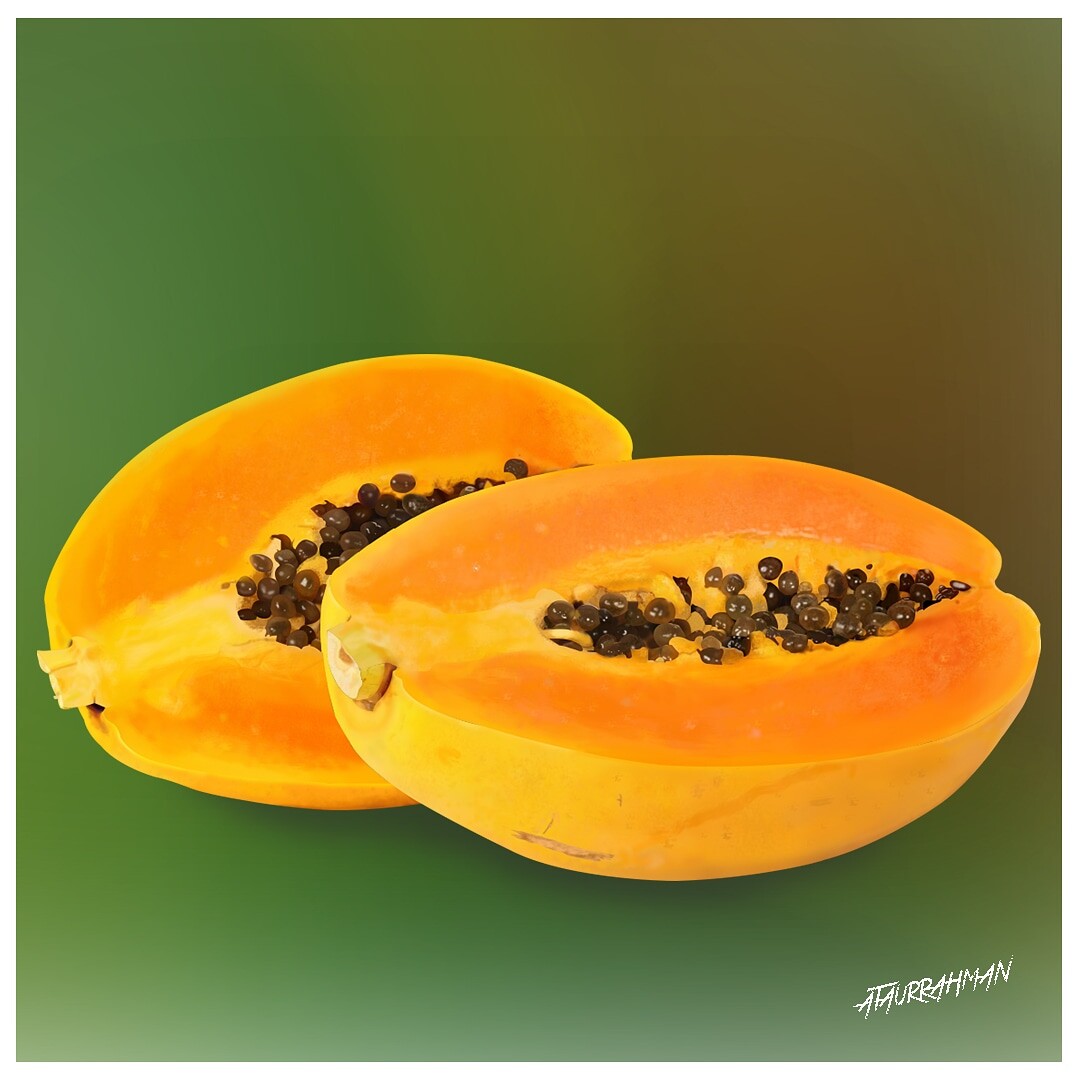 ArtStation - Papaya digital painting