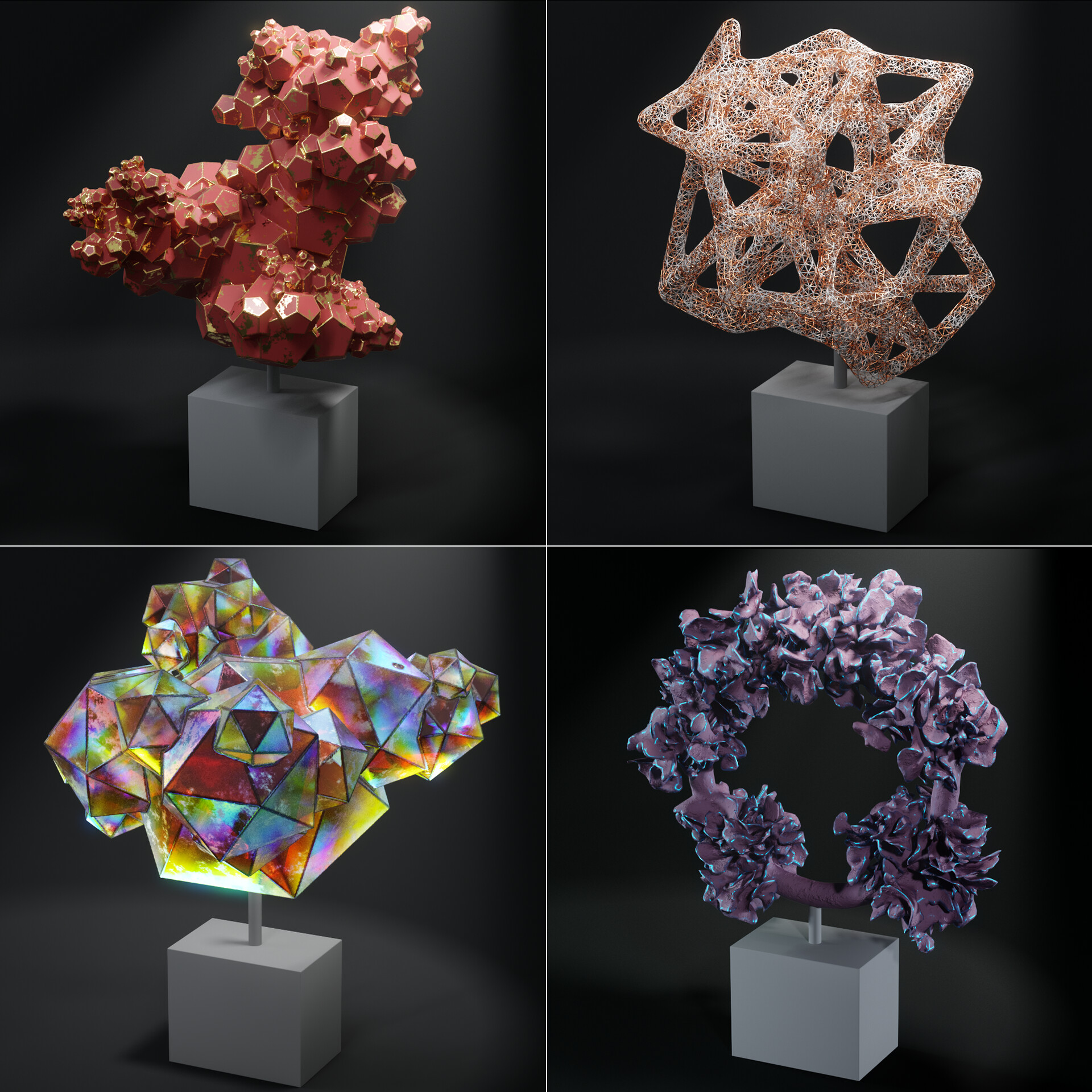 ArtStation - Abstract Shapes - Houdini & Redshift RnD