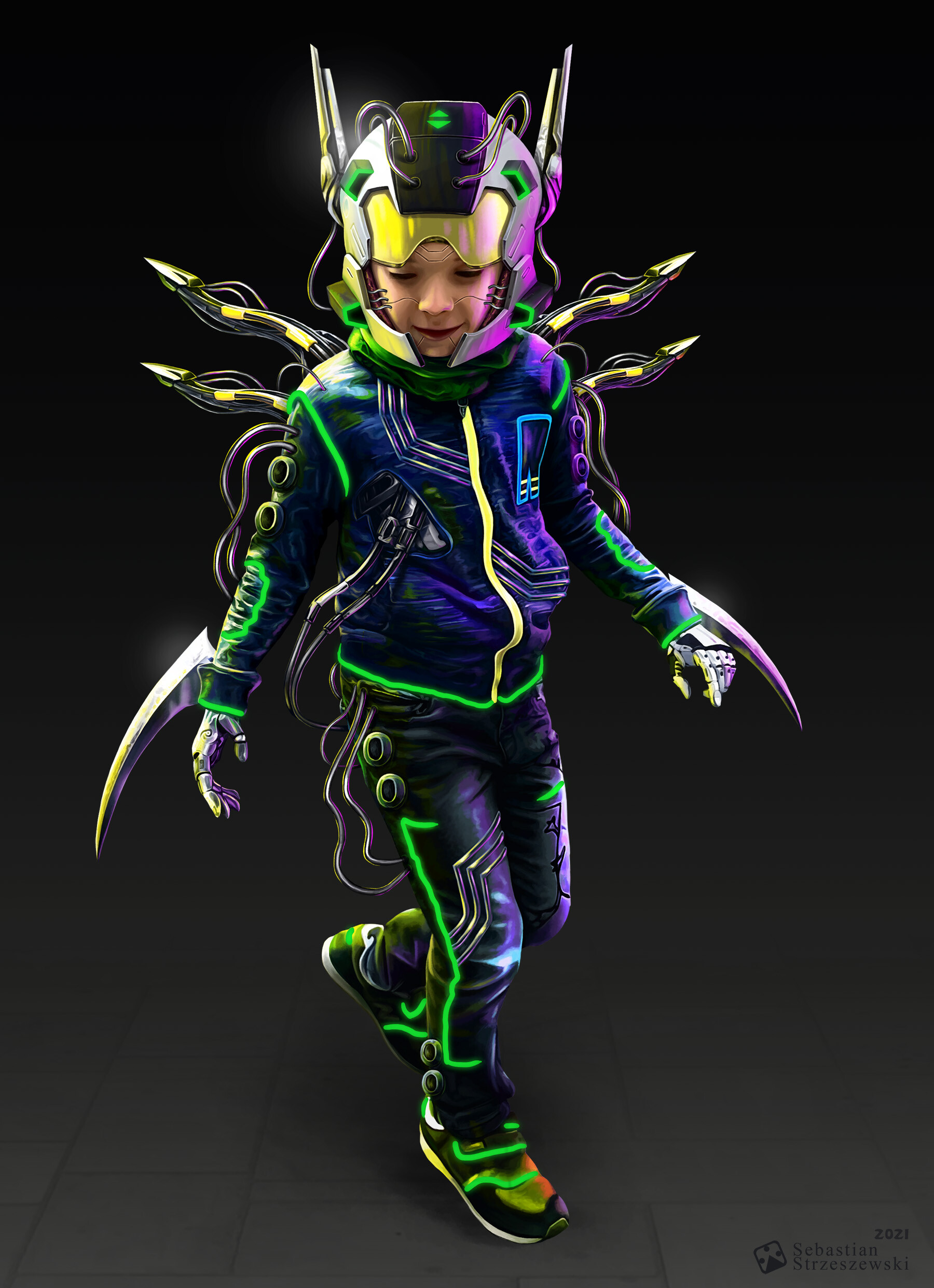 ArtStation - Cyberpunk boy