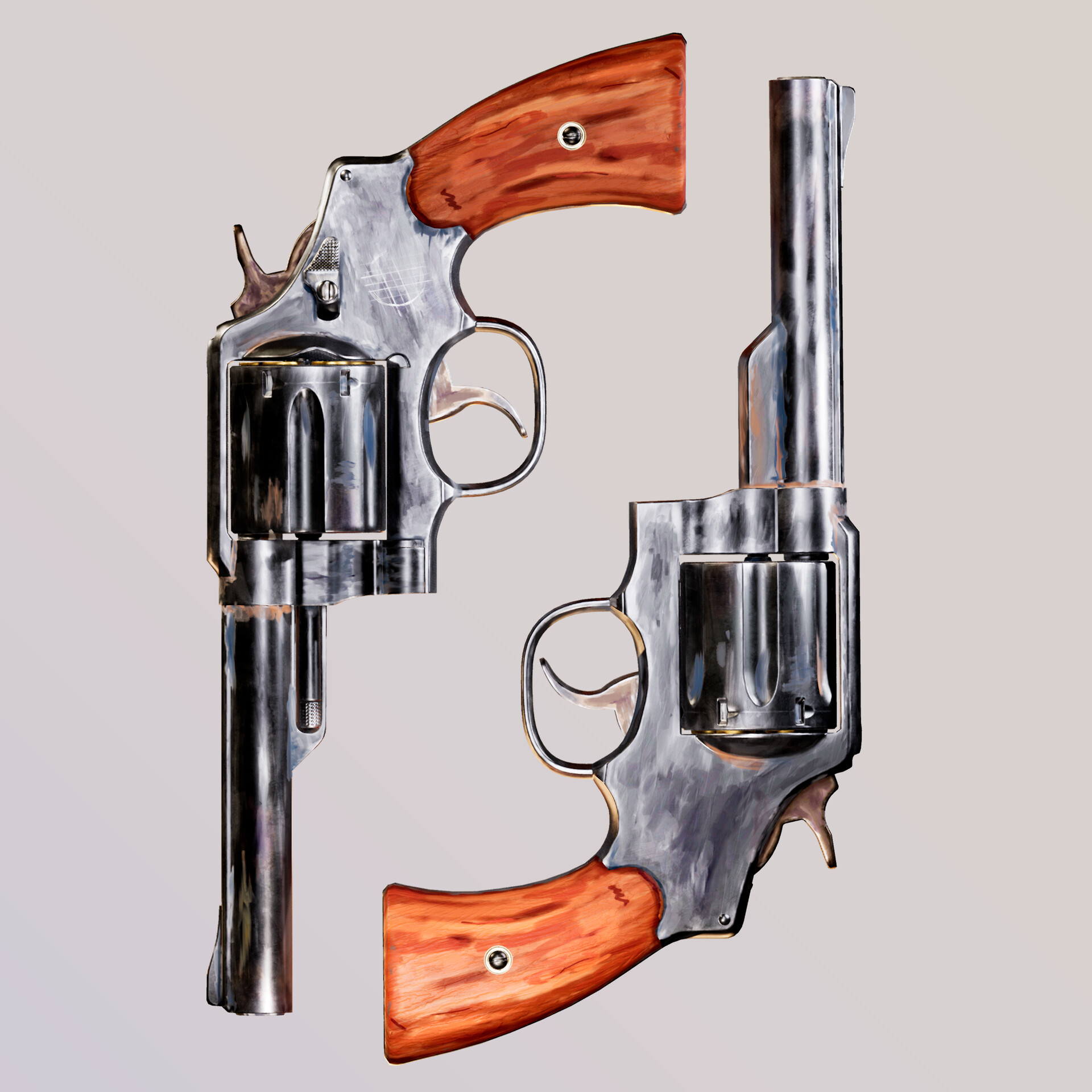 ArtStation - Stylized Revolver