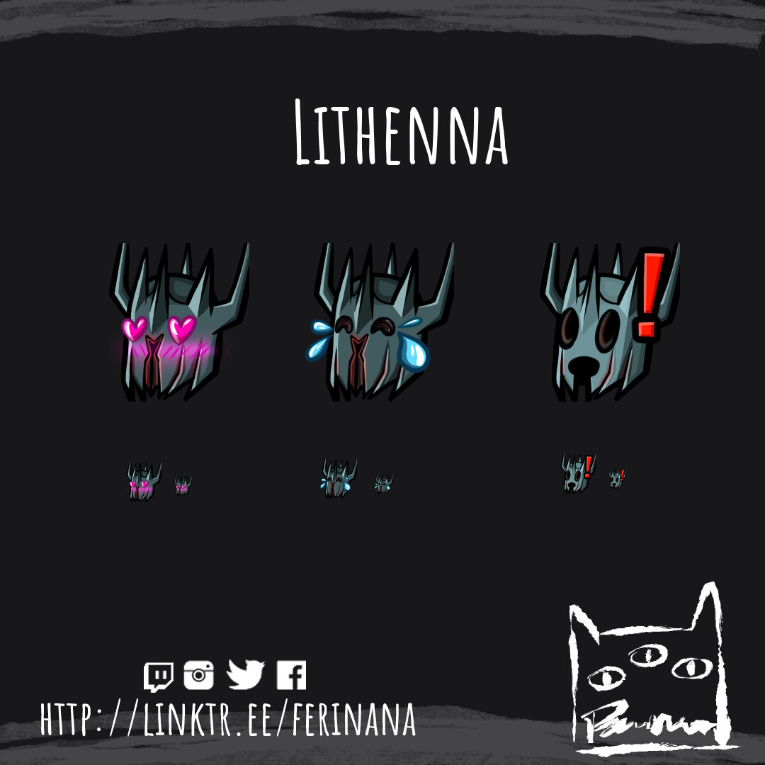 Anaïs Liegeon - Twitch & Discord emote collection for Lithenna - Cute ...