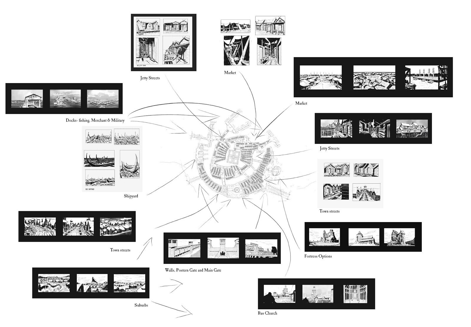 ArtStation - Old World Building sketches