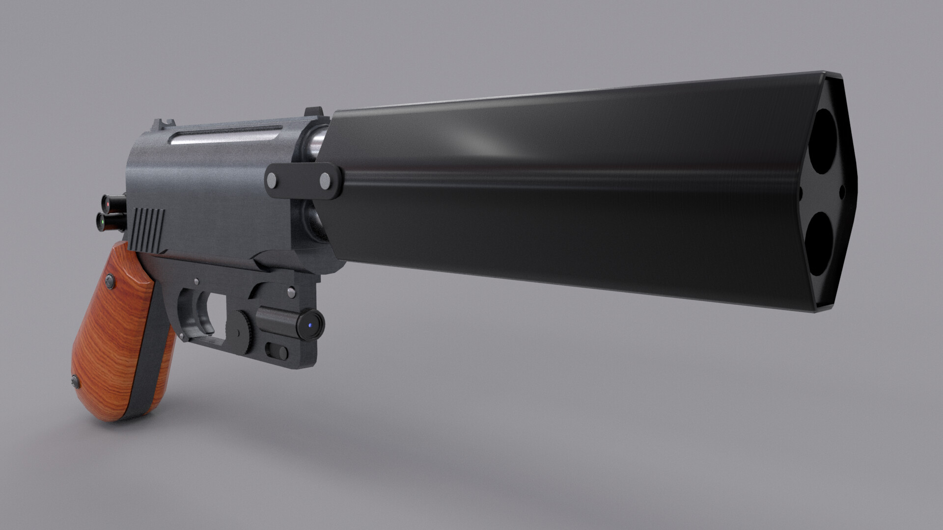 ArtStation - Silenced Blaster Pistol