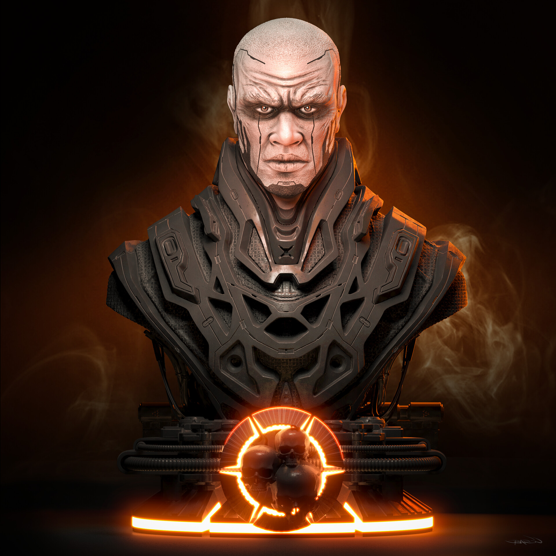 ArtStation - "Moha " Versus Dark Suit Collectible bust character of series "Missions"