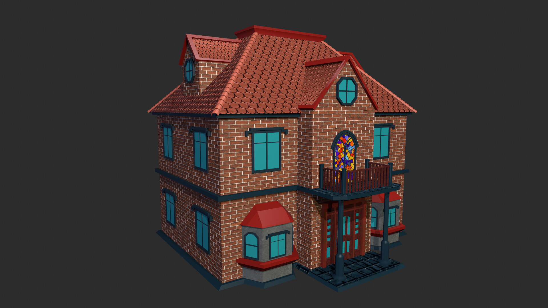 ArtStation - Stylized Brick House