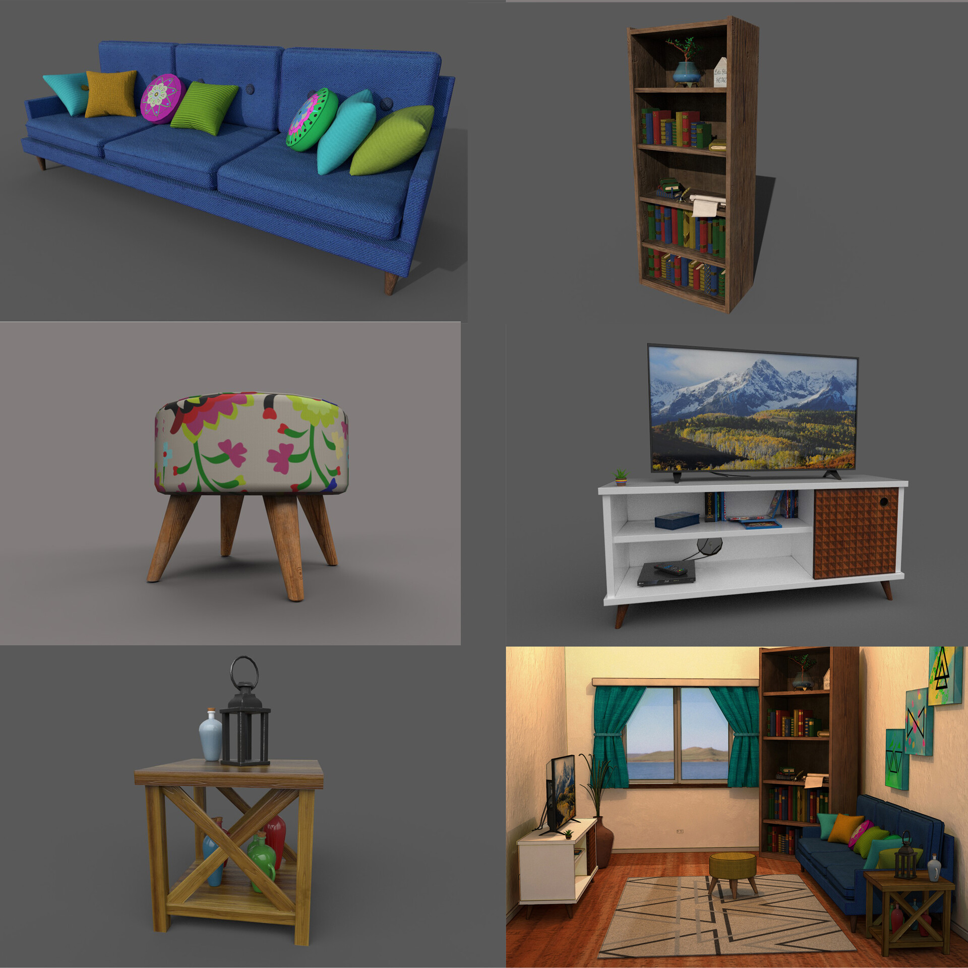 ArtStation - Living Room Environment props