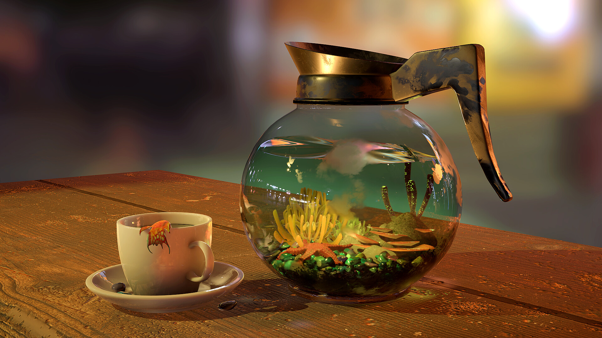 ArtStation - Fish Tank (Animated Film Asset)