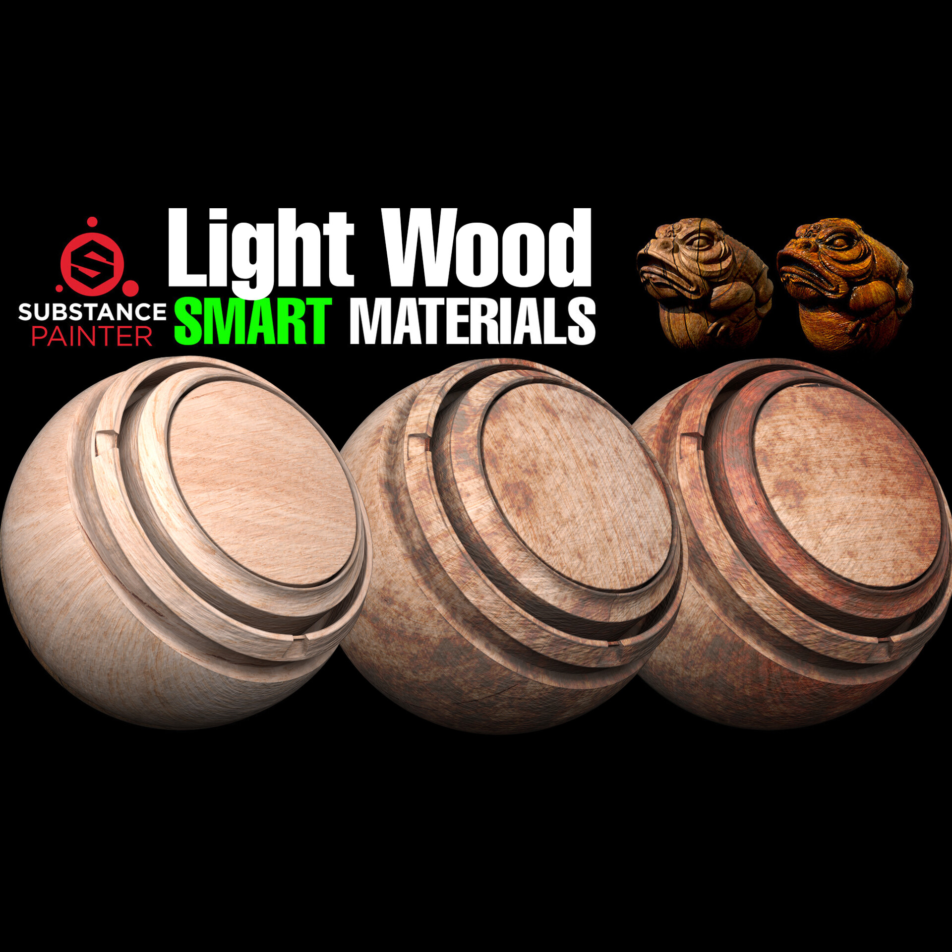 PbrMaster - Light Wood Smart Material Bundle