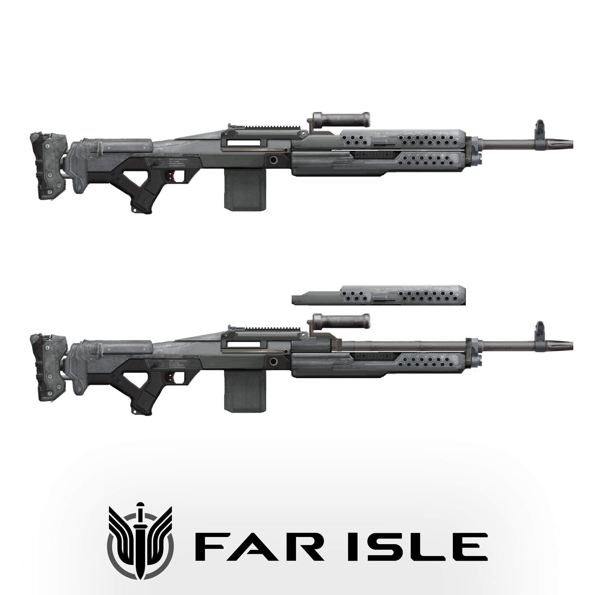 ArtStation - Far Isle - M247 Machine Gun