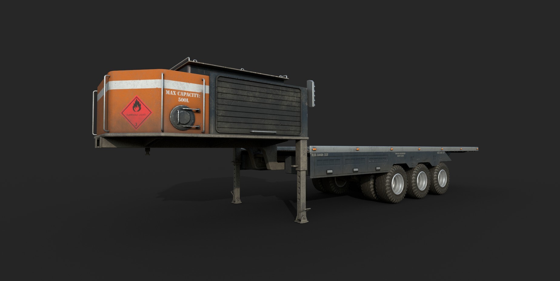 ArtStation - Tilt-deck off-road semi-trailer 'Dragoon'.