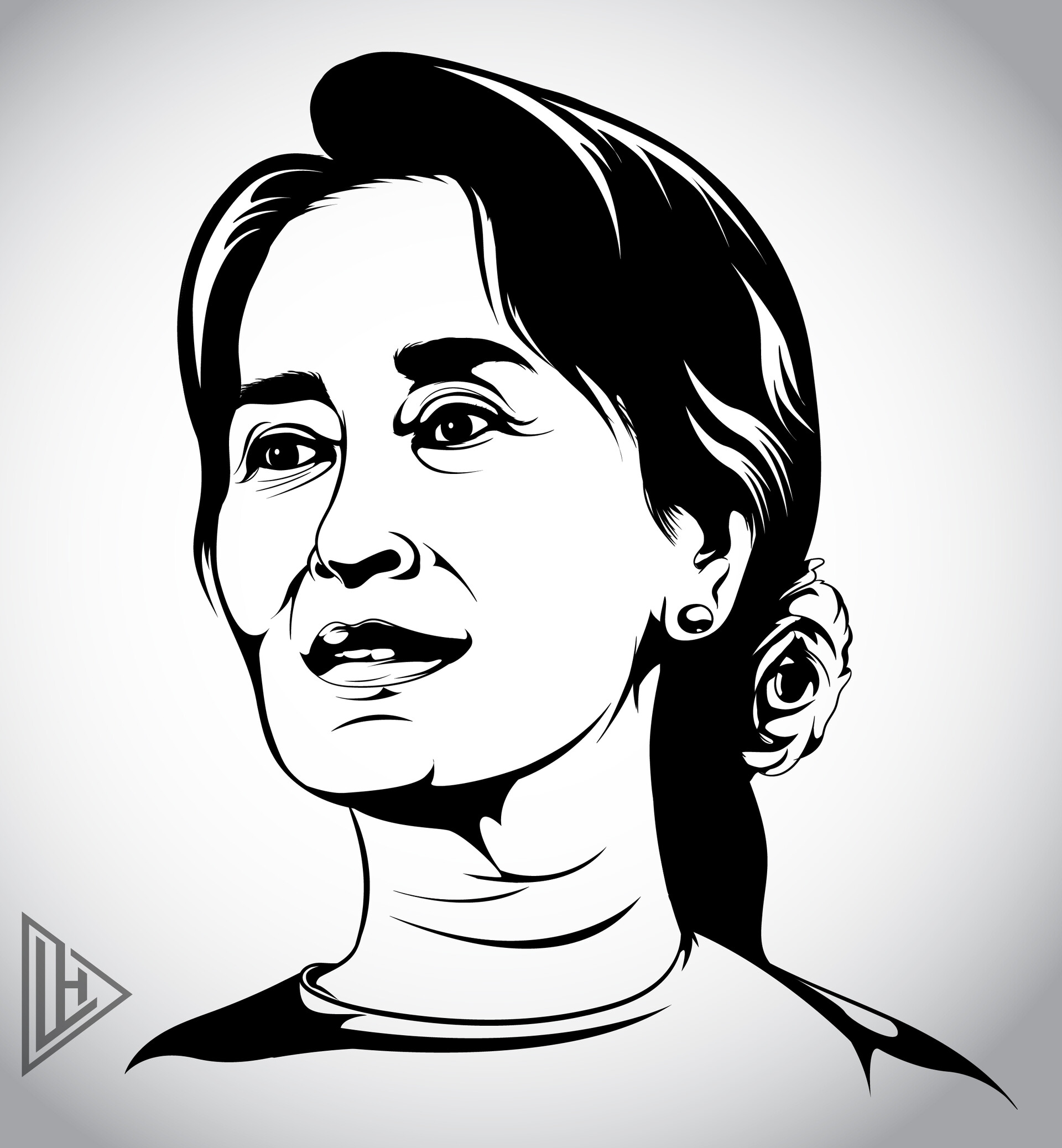 ArtStation - Daw Aung San Suu kyi