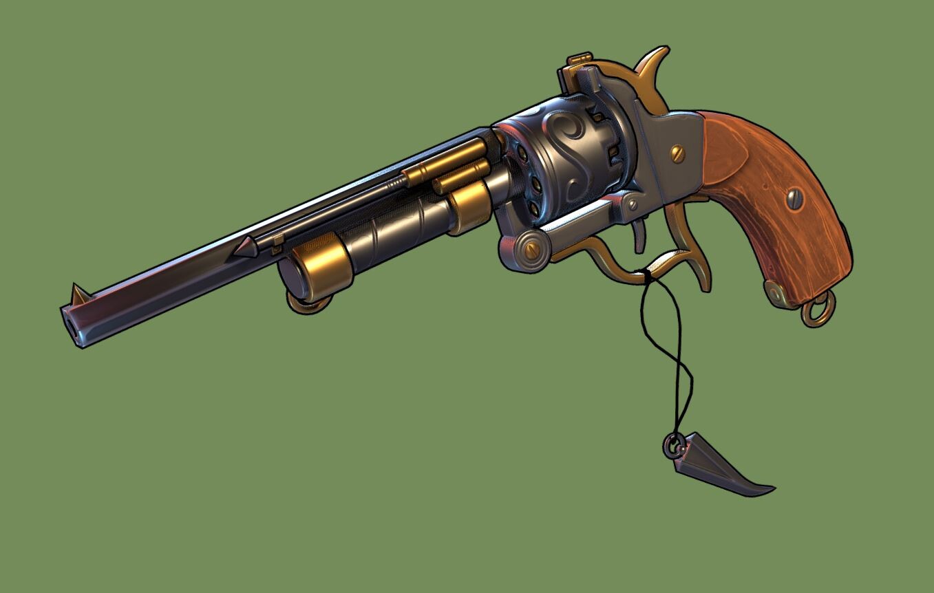ArtStation - Stylized Revolver