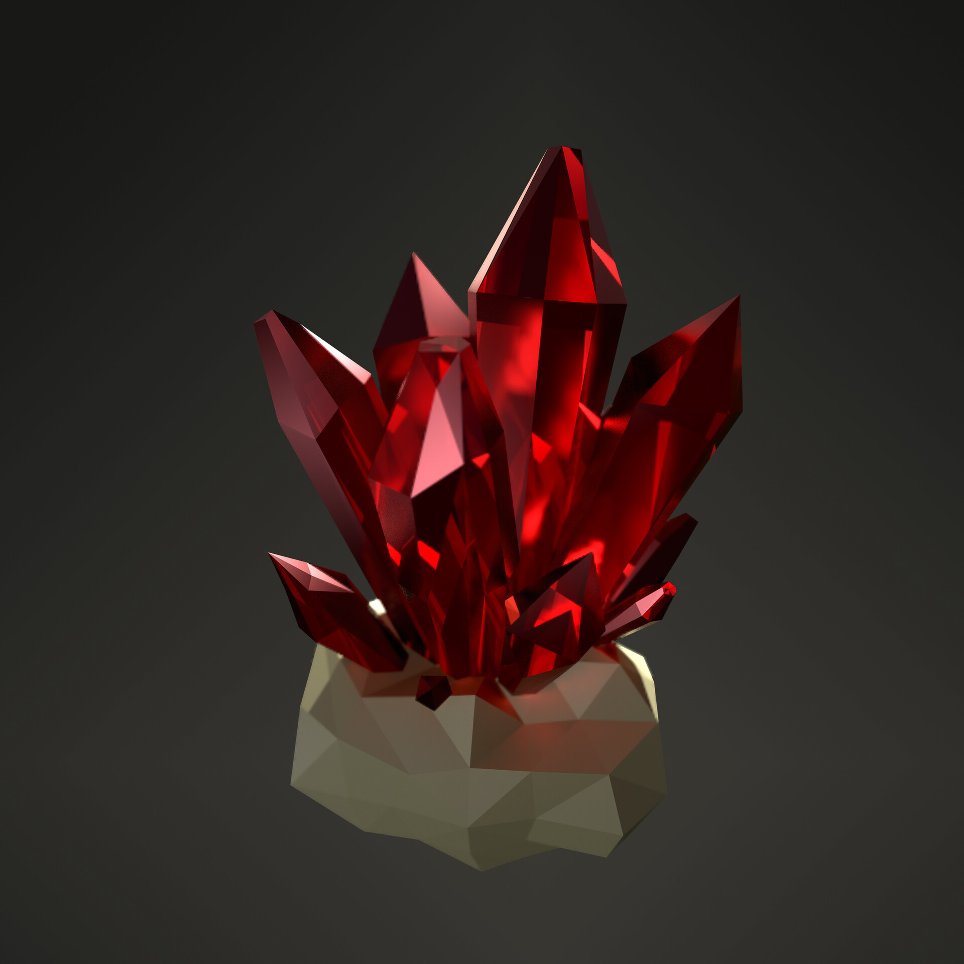 ArtStation - Low Poly Crystals