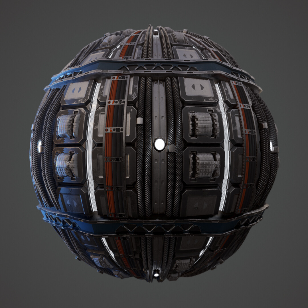 ArtStation - Paneled Sci-fi Ceiling [PBR Material]