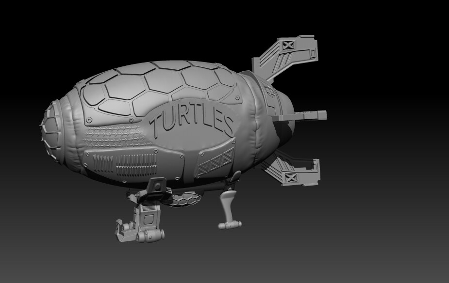 ArtStation - Turtle Blimp 1987 Ninja Turtles 3D print model
