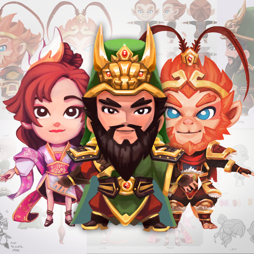 ArtStation - Turntable & Concept - Chinese Characters ( Guan Yu, Diao ...