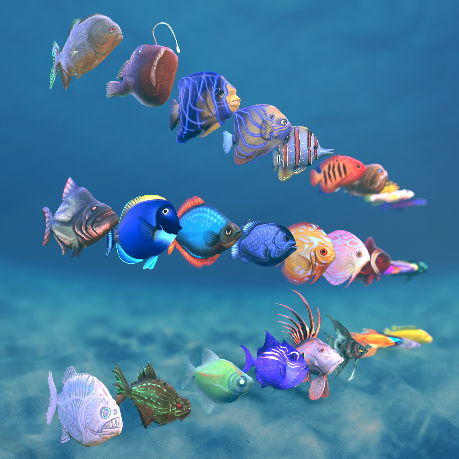 ArtStation - Stylized Small Fishes Collection