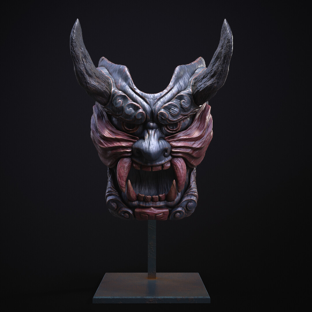ArtStation - Oni Mask Old Project Rework