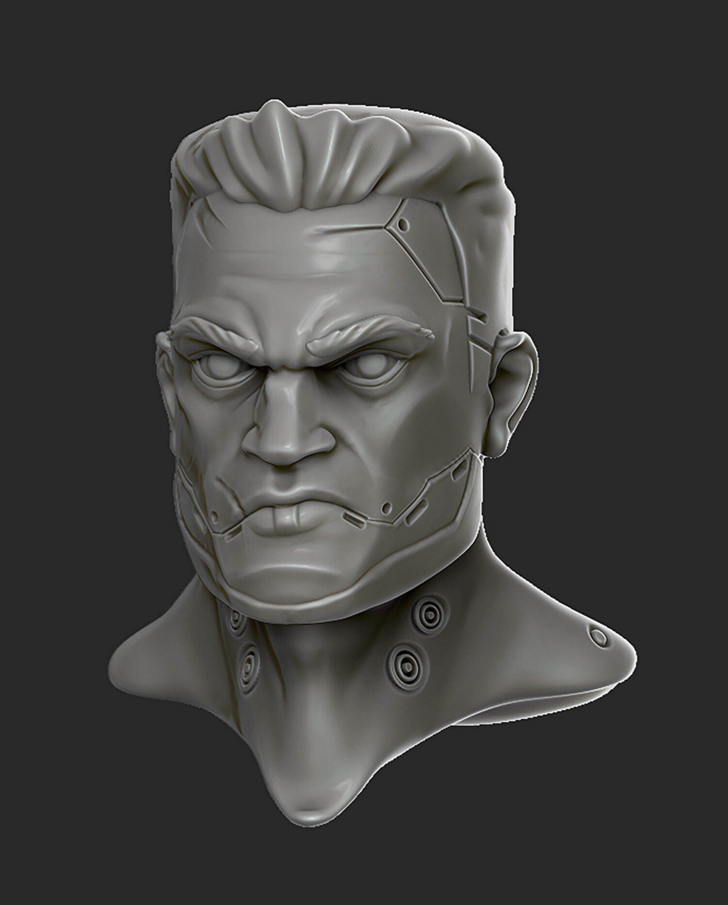 ArtStation - Stylised sci-fi bust