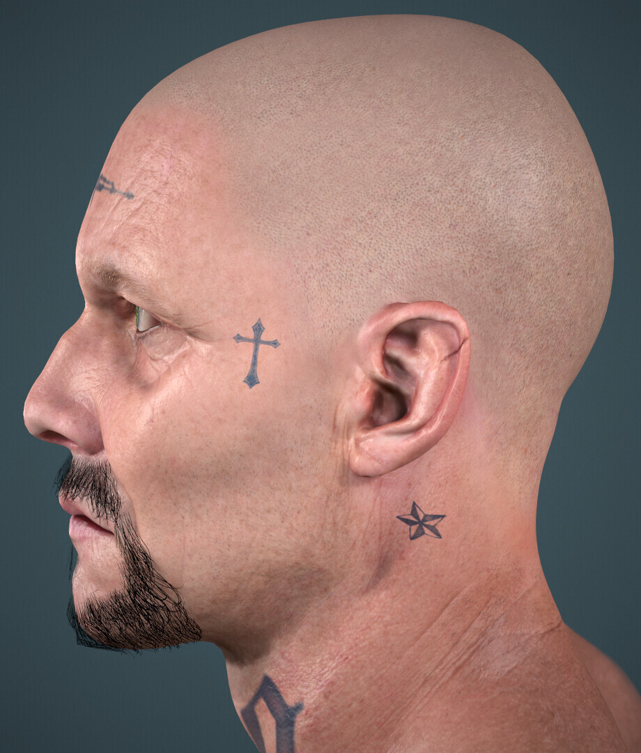 ArtStation - Street Thug - Character Bust