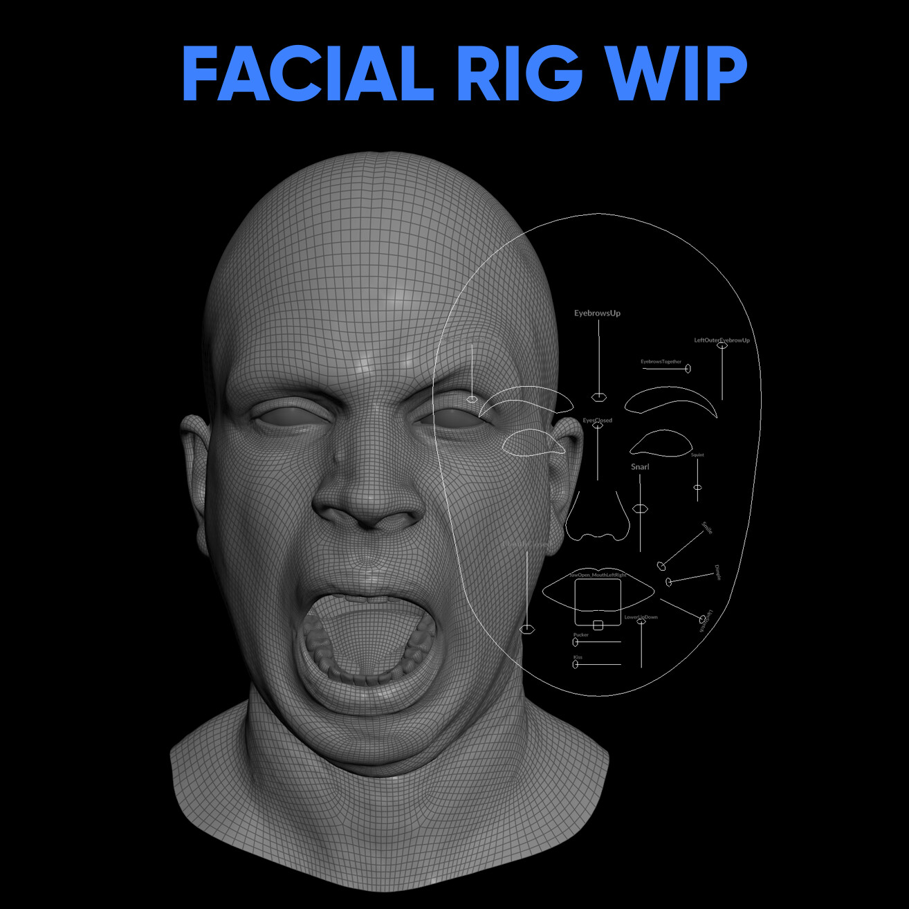 ArtStation - Digital Double Facial Rig WIP