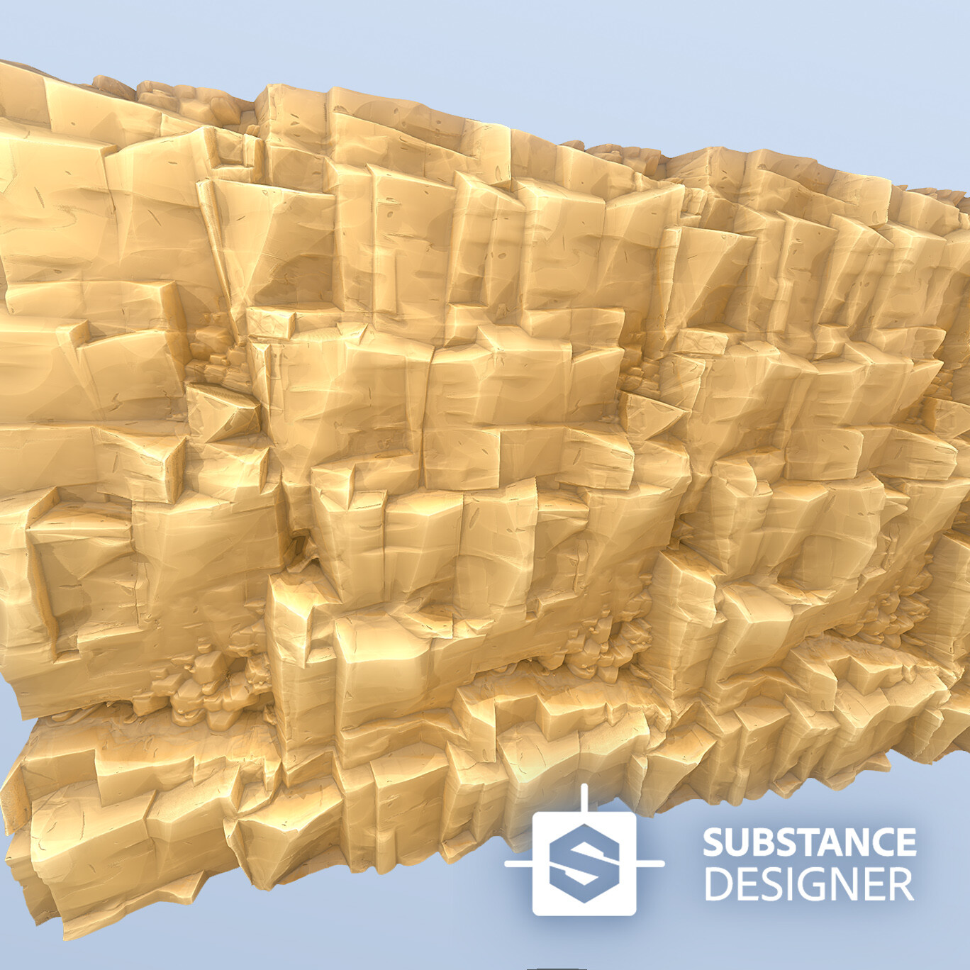 ArtStation - Stylised (Sandy) CLIFF texture in Substance Designer ...