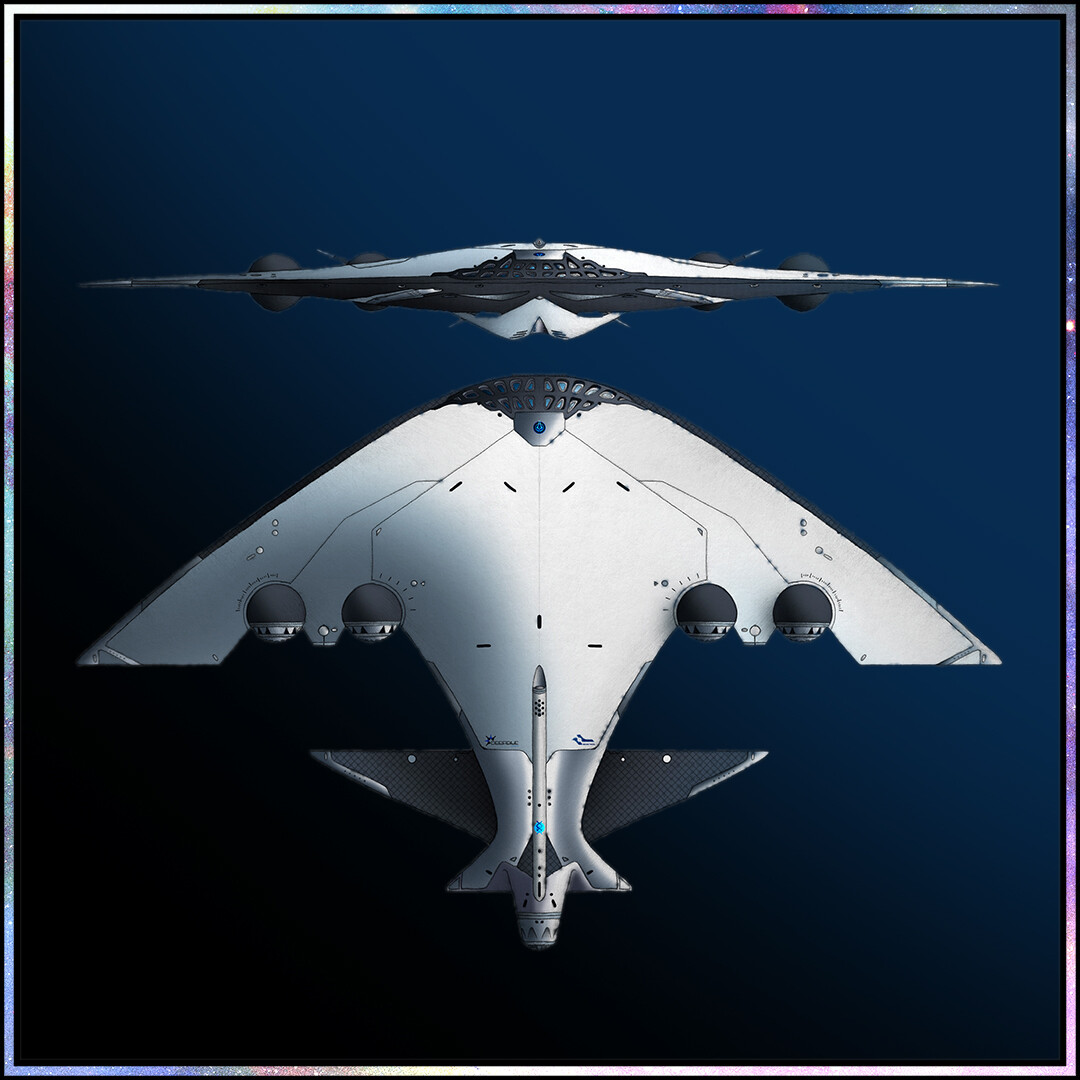 ArtStation - ALTHEÁ GENERATION COLONY: STARSHIP AND MANTA - 2020