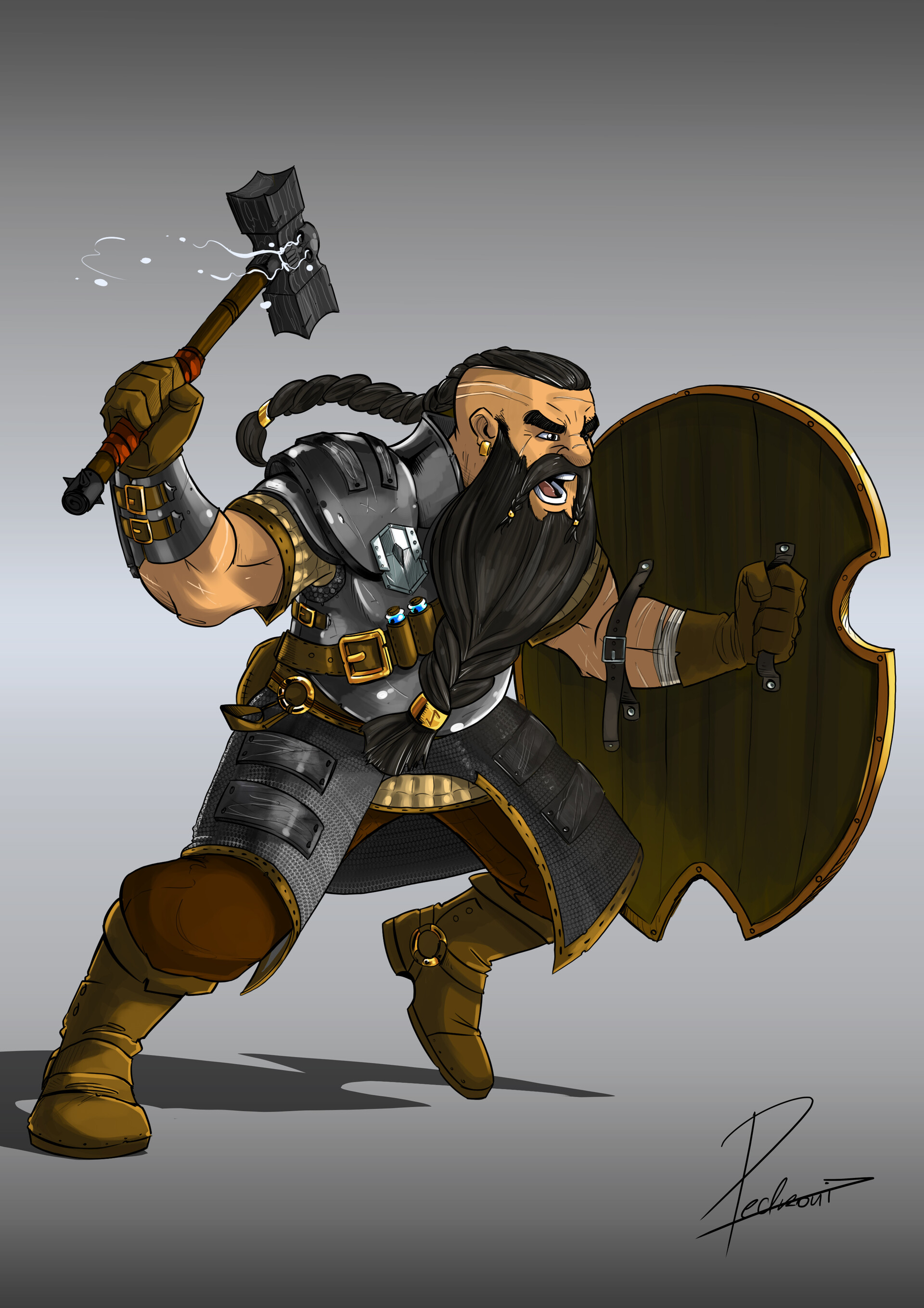 ArtStation - Dwarven Fighter