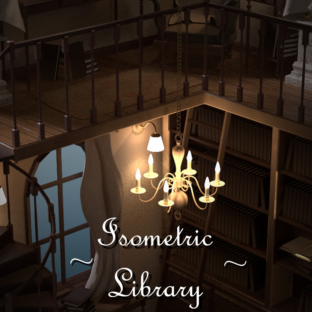 ArtStation - Isometric Room Library
