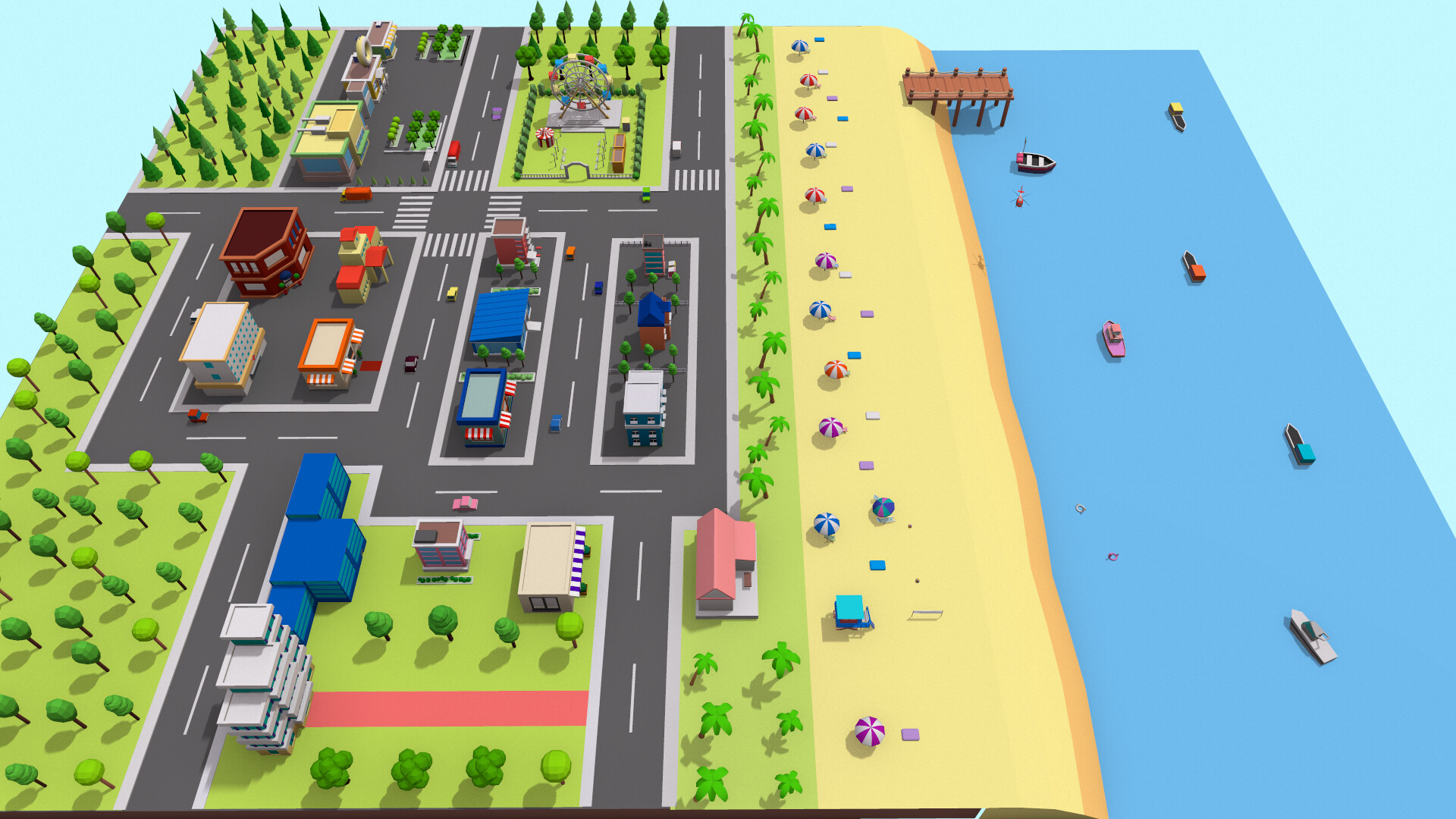 ArtStation - Beach City Low Poly